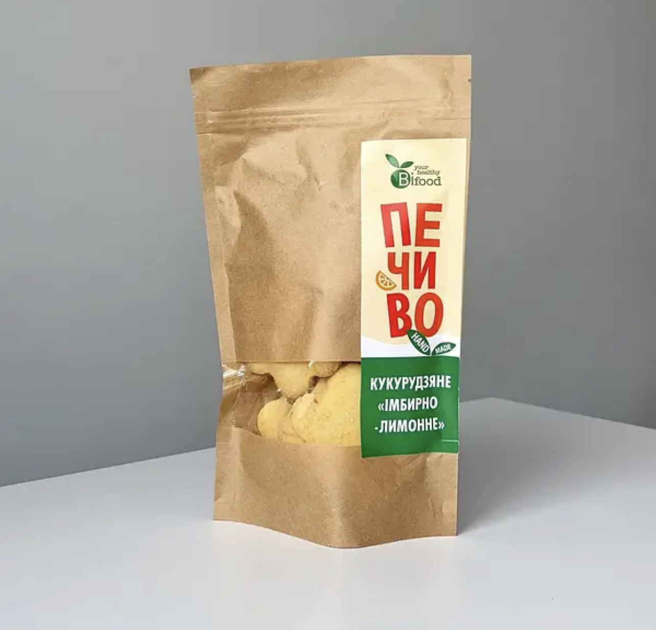 Печиво кукурудзяне імбирно-лимонне Bifood 200г